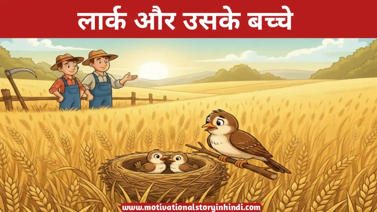The Lark And Her Young Ones Aesops Fable In Hindi | लार्क और उसके बच्चे ...